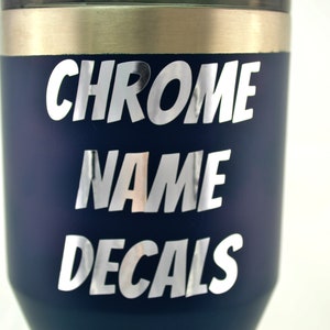 Silver Chrome Name Decals - Custom Vinyl Decals - Etsy
