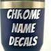 Silver Chrome Name Decals - Custom Vinyl Decals - Etsy