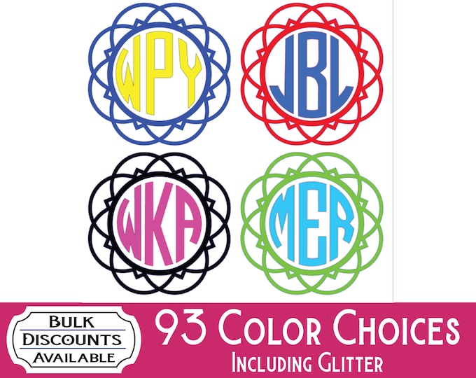 Monogram / Monogram Decal / Monogram Sticker / Decorative - Etsy