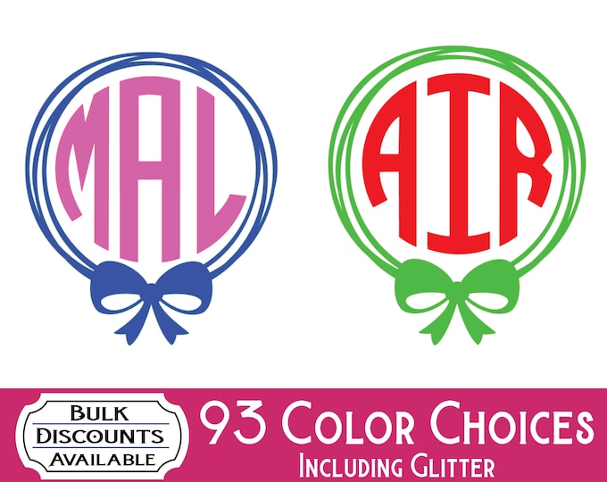 Monogram / Monogram Decal / Monogram Sticker / Decorative - Etsy