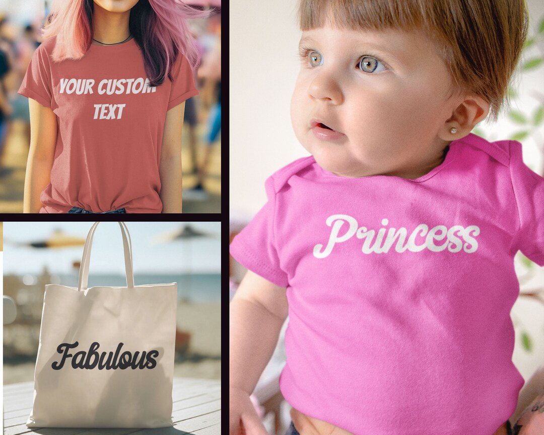 Personalized Heat Transfer Vinyl Decals for Fabrics - Custom Names ...