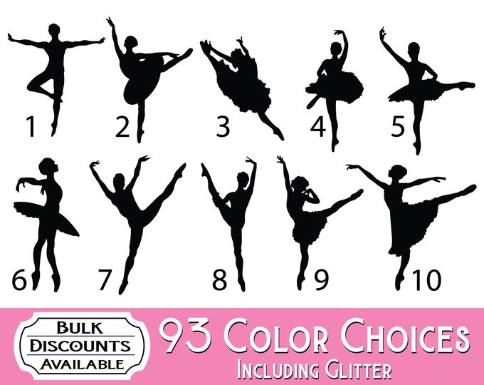 Ballerina Car Decal, Dance Car Decal, Ballet Car Decal, Personalized ...