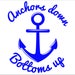 Anchors Down Bottoms up Vinyl Decal: Nautical Car Sticker - Etsy