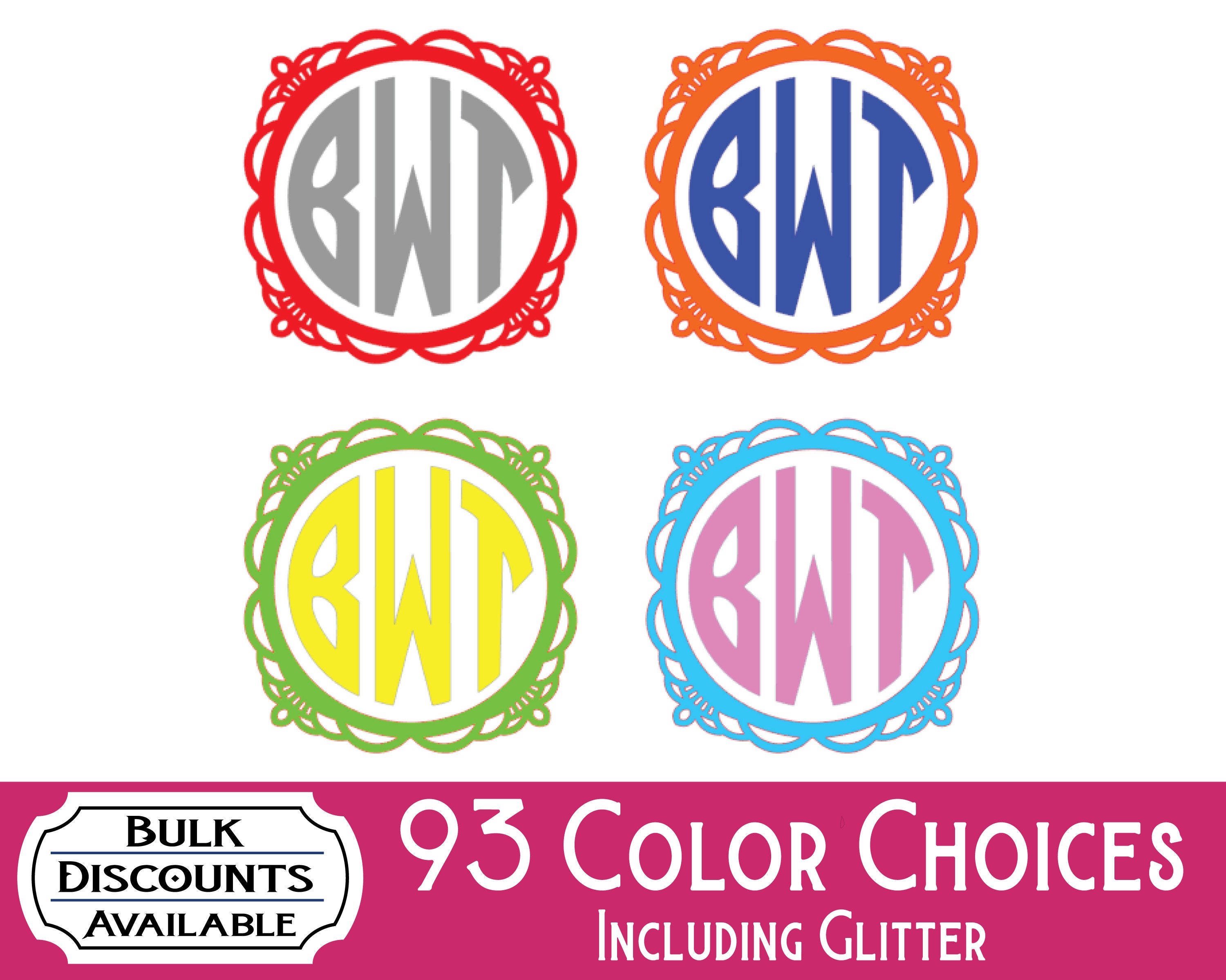 Monogram / Monogram Decal / Monogram Sticker / Decorative - Etsy