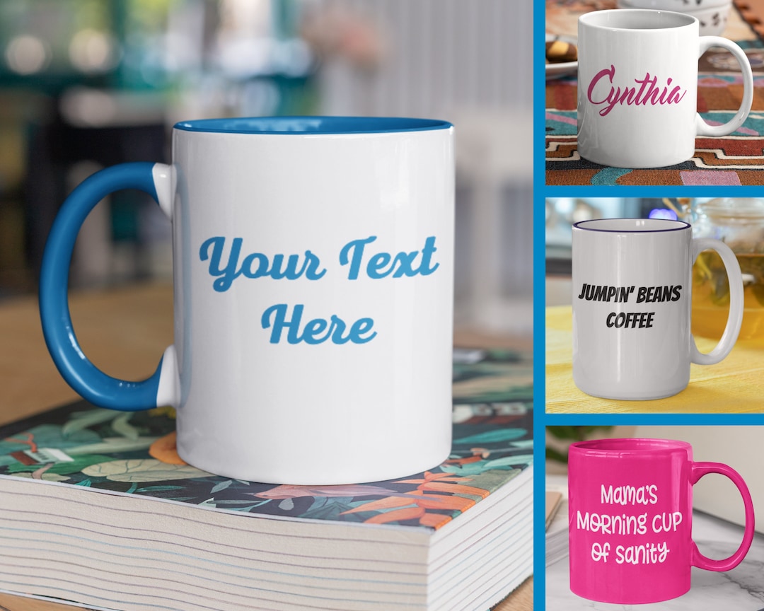 Coffee Mug Custom Vinyl Text Decals - Application Kit and Instructions ...