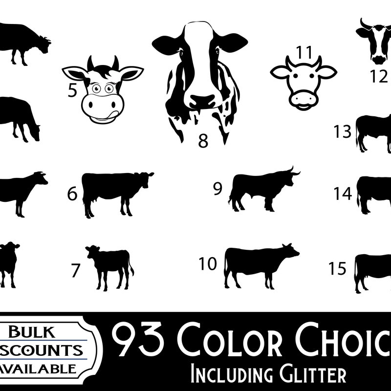 Cow Decals - Etsy