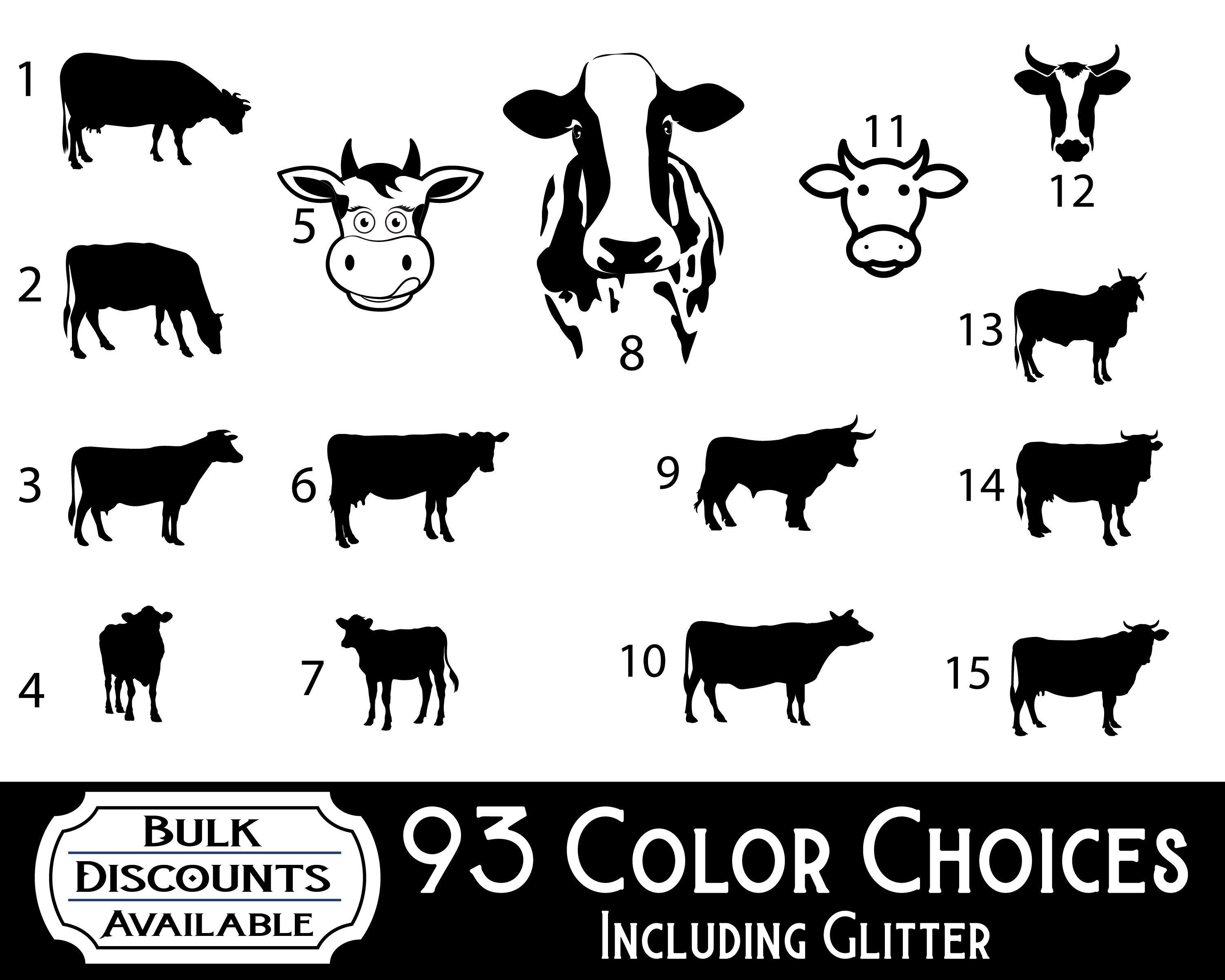 cow vinyl decal Stickers Paper & Party Supplies Stickers, Labels & Tags ...