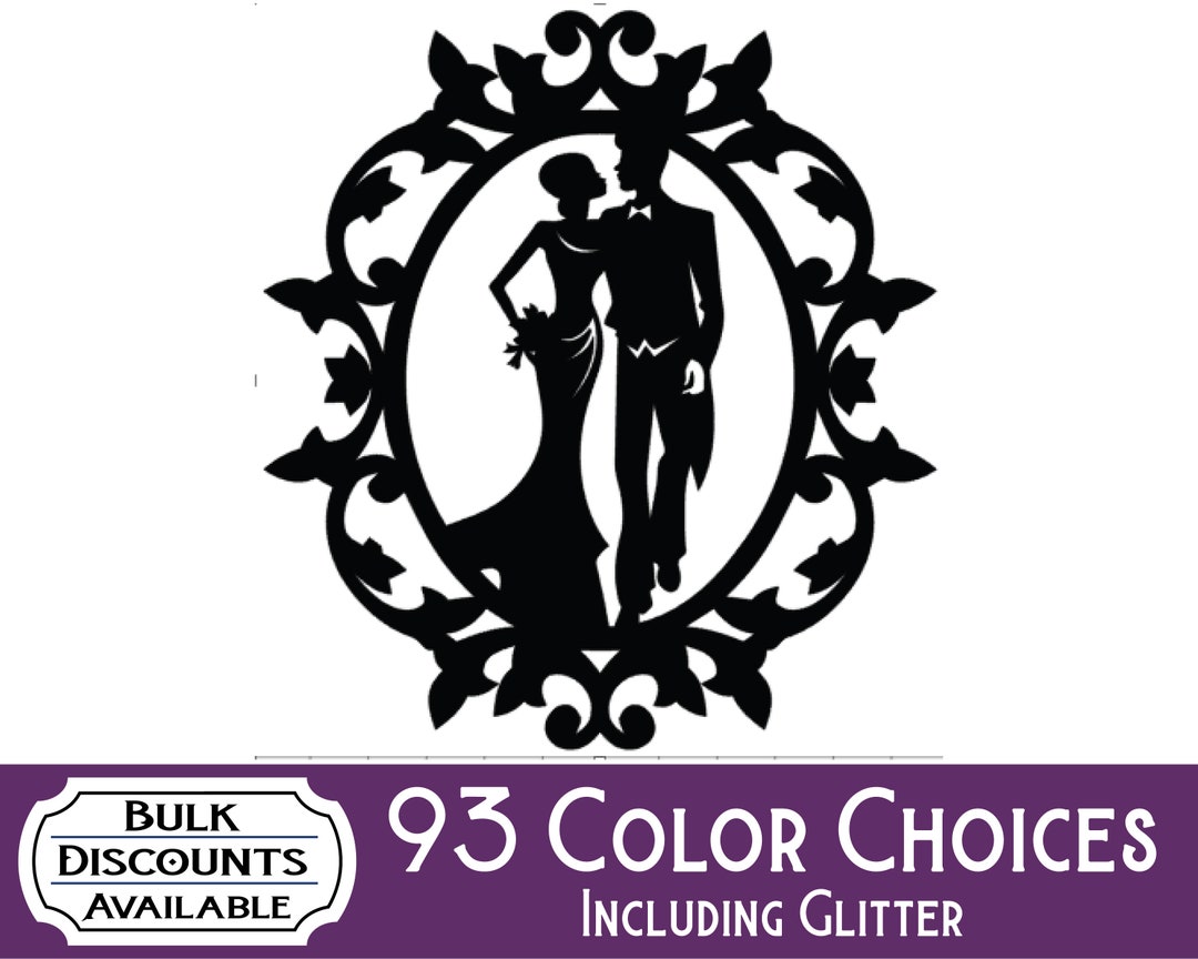 Bride & Groom Wedding Vinyl Decal: Wedding Decor - Etsy