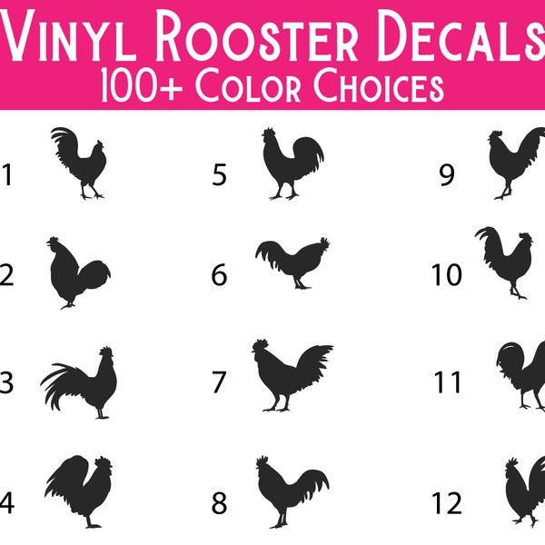 Rooster Decals - Etsy