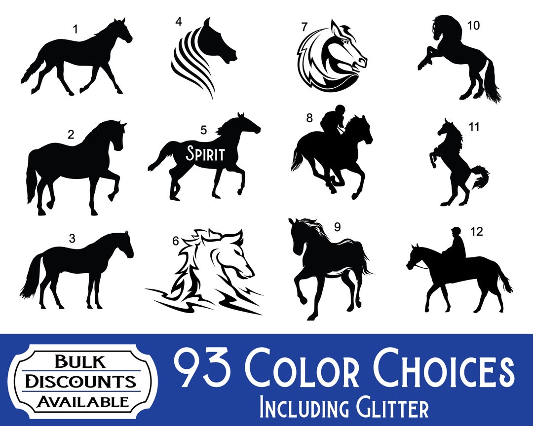 Horse Vinyl Decal / Personalized Horse Decal / Horse Yeti Decal / Horse ...