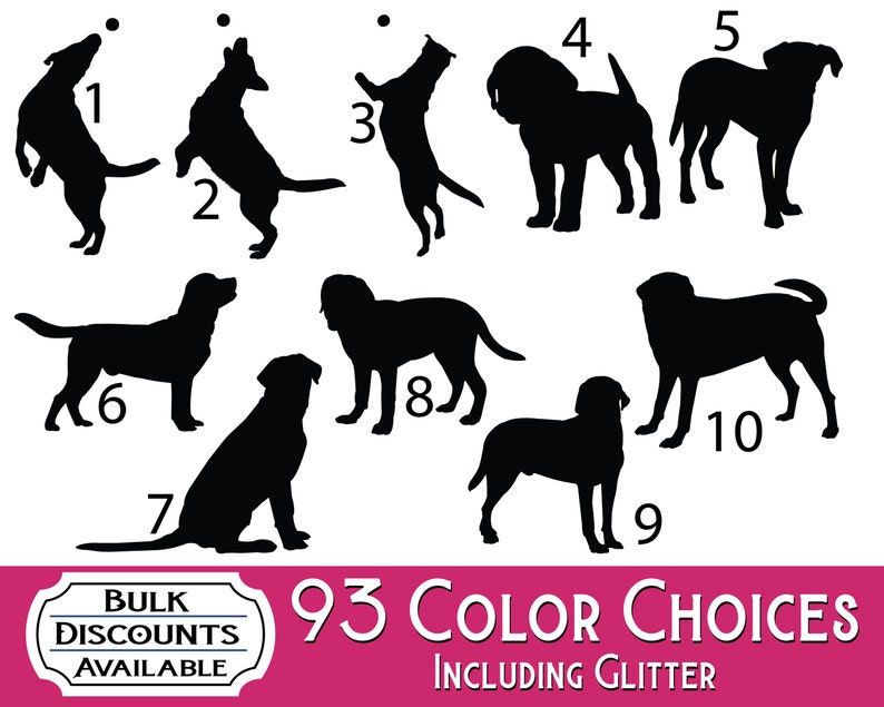 Labrador Retriever Decals Dog Sticker for Tumblers Bottles - Etsy