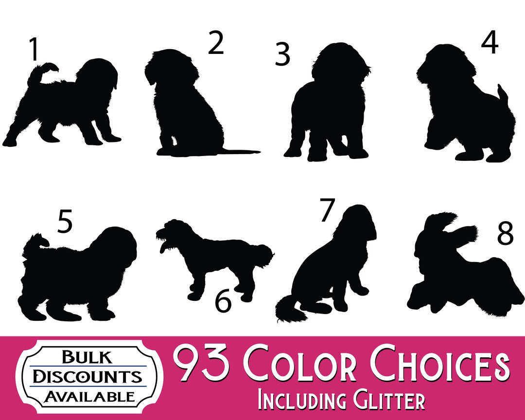 Cockapoo Silhouette Decal: Waterproof Dog Sticker for Cars, Laptops - Etsy