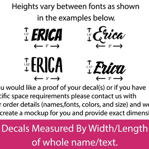 Silver Chrome Name Decals - Custom Vinyl Decals - Etsy