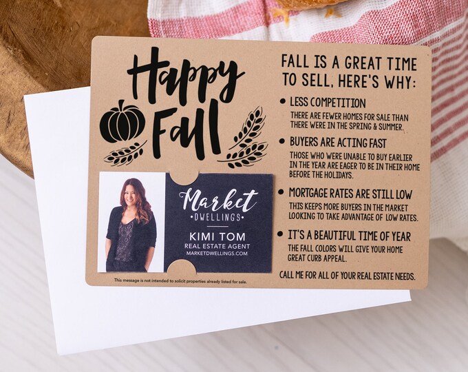 SET of Leaves Are Falling is a New Home Calling Mailers - Etsy