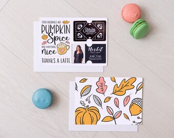 Set of Thanks a Latte for Your Referral Gift Card and Business - Etsy