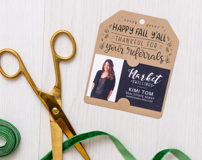 Happy Fall Y'all Gift Tags Real Estate Agent Mortgage | Etsy