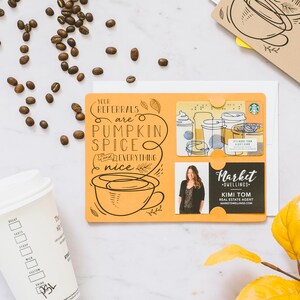 SET of Pumpkin Spice Gift Card & Business Card Holder Greeting Card ...