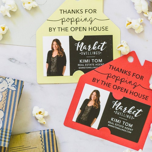 Popcorn Tags for Open House Real Estate Agent Gifts - Etsy