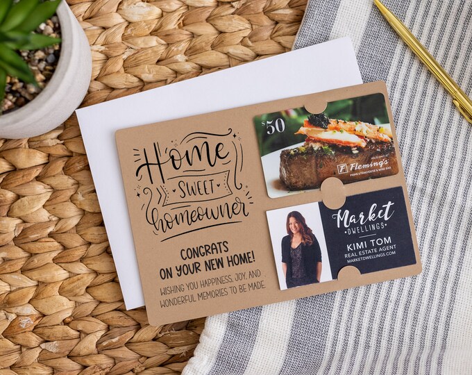 SET of Happy Closing Day Gift Card and Business Card Holder - Etsy