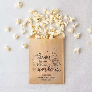 Customizable | Thanks for Popping by the Open House Bakery Bags | Real ...