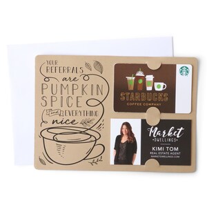 SET of Pumpkin Spice Gift Card & Business Card Holder Greeting Card ...