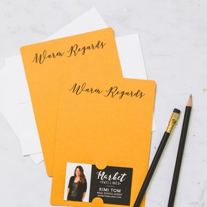 SET of Warm Regards Stationary Notecards With Envelopes Business Card ...