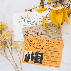 SET of Hello Autumn Fall Mailers With Envelopes Business | Etsy