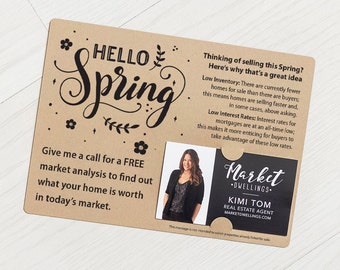Vertical Set of hello Spring Real Estate Mailer | Etsy
