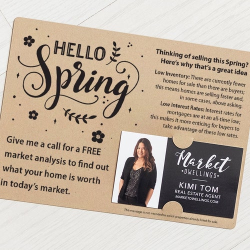 Set of hello Spring Checklist Real Estate Mailer - Etsy