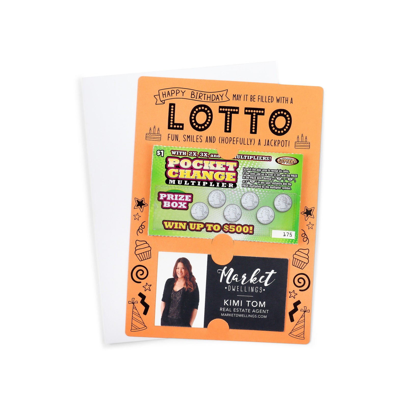 SET of Happy Birthday Mailer W/ Envelope Lotto Pop by - Etsy