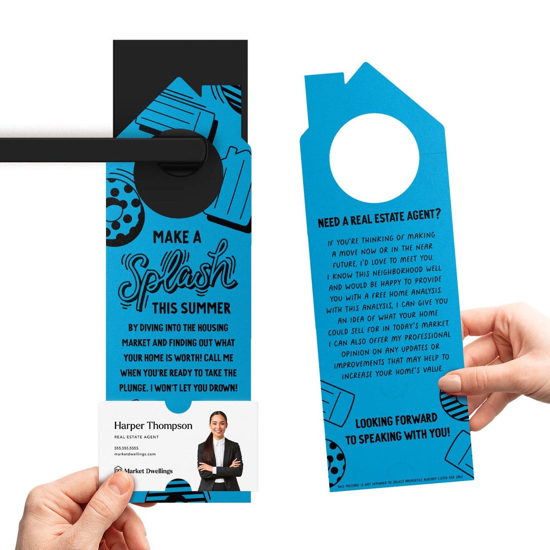 Make a Splash This Summer Door Hangers | Creative Summer Real Estate ...