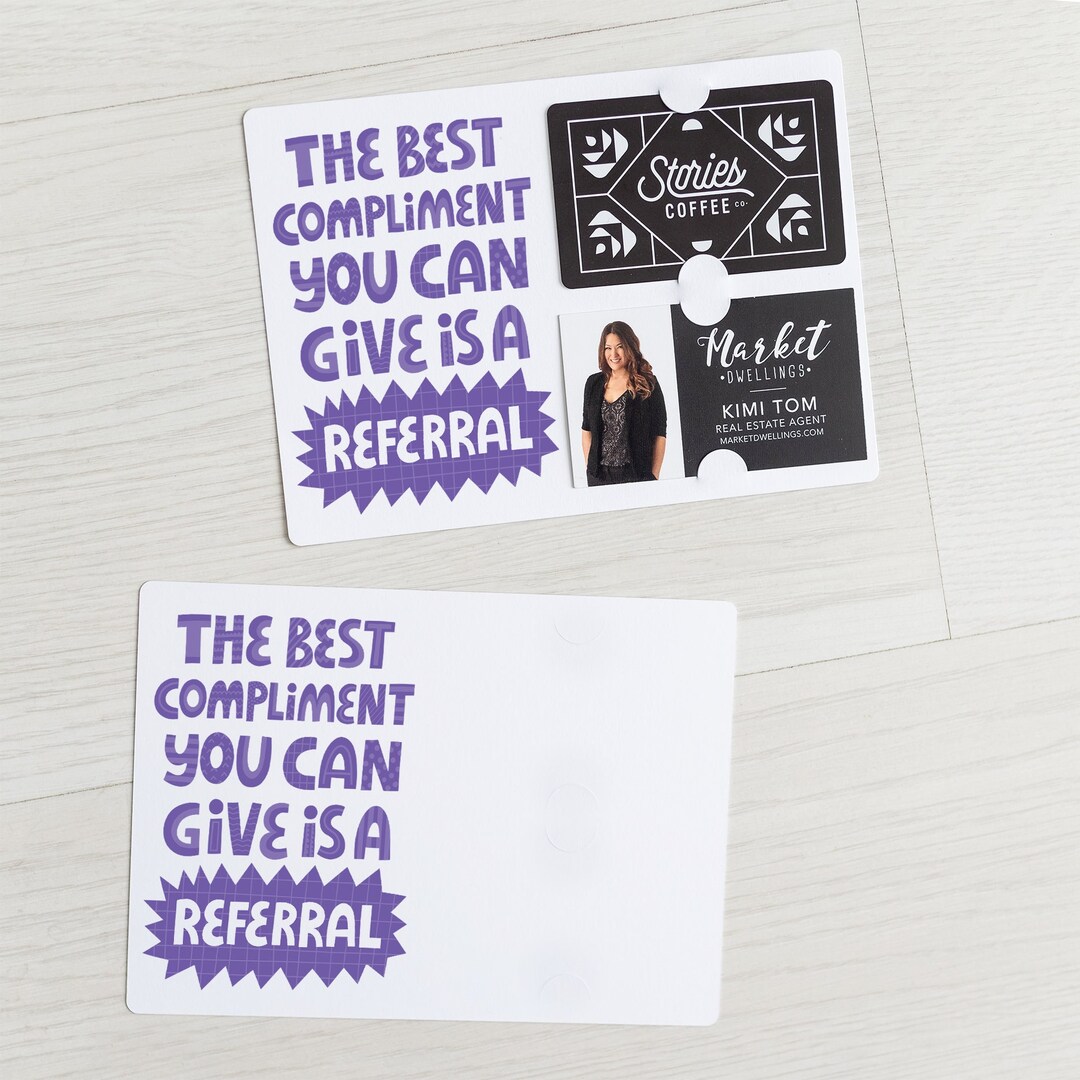Set of the Best Compliment You Can Give is a Referral Gift Card and ...