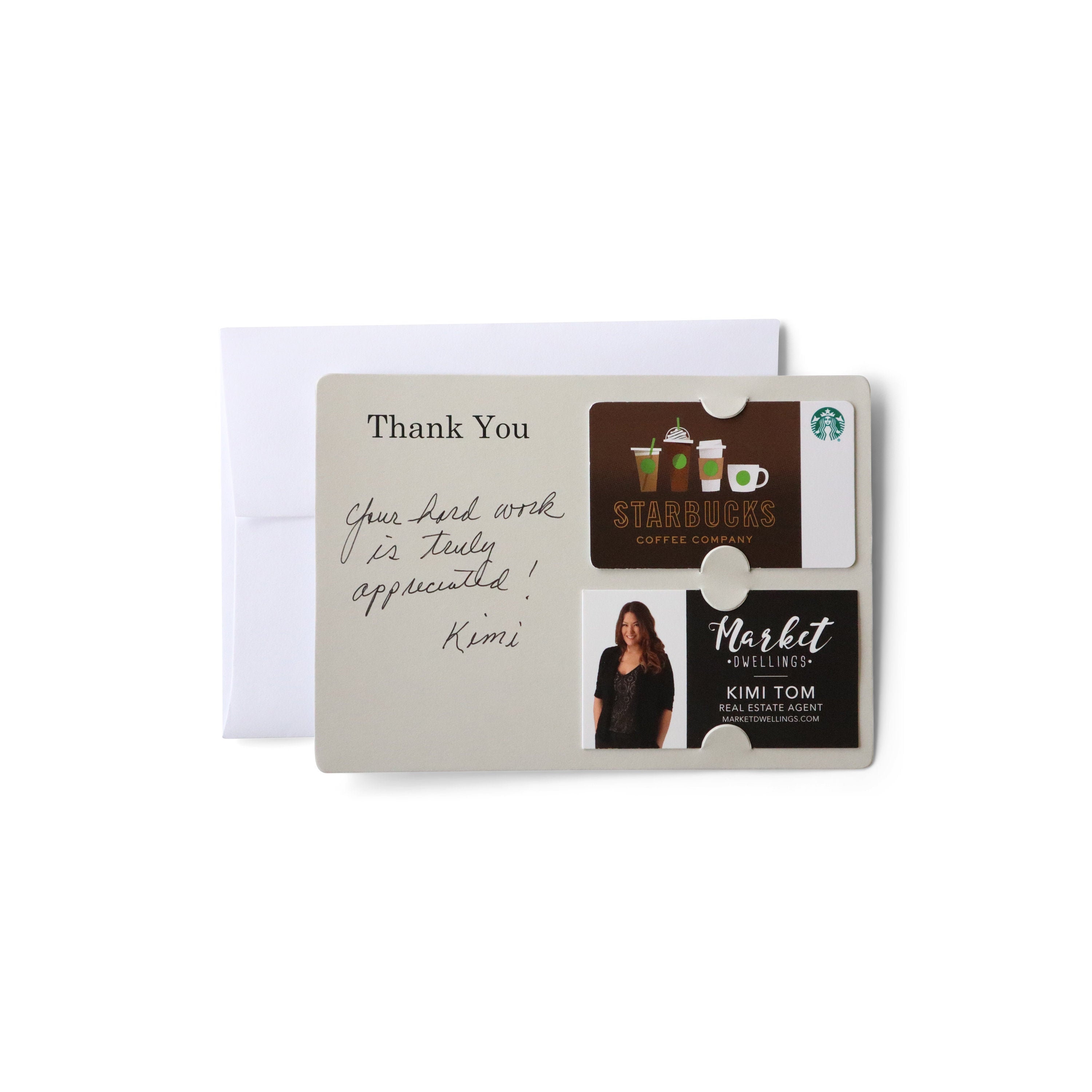 SET of Thank You Gift Card and Business Card Holder Greeting - Etsy