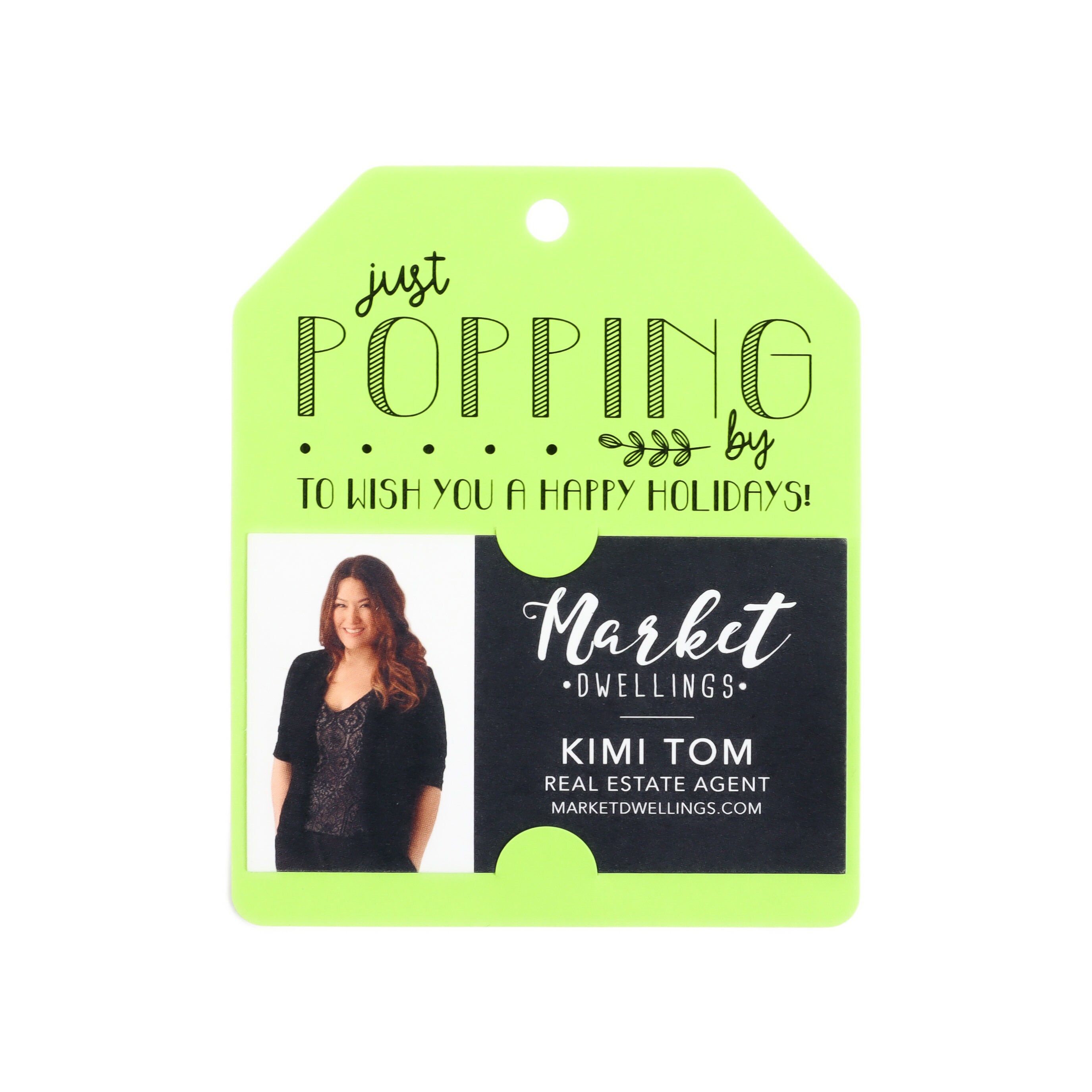 Just Popping by to Wish You a Happy Holidays Gift Tag - Etsy