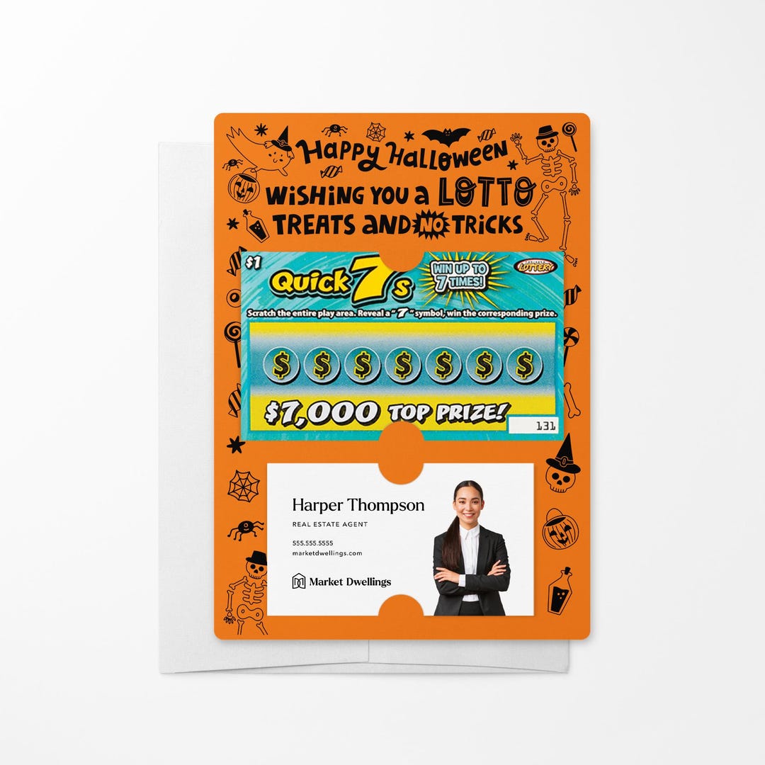 Happy Halloween Lotto Mailers W/ Envelopes | Lotto Pop by | Real Estate ...