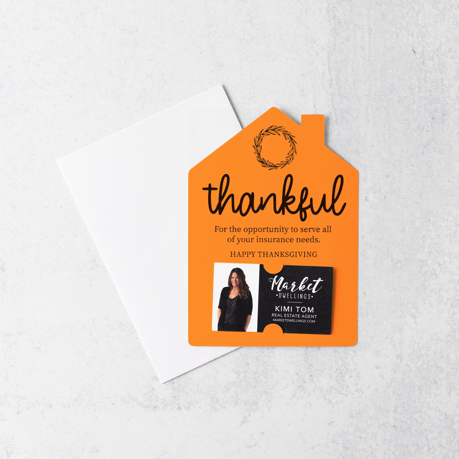 Insurance SET of Thankful Thanksgiving Mailer W/ Envelopes - Etsy