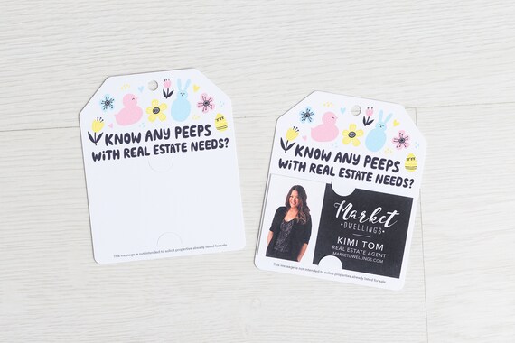 Know Any Peeps With Real Estate Needs Gift Tags Easter - Etsy