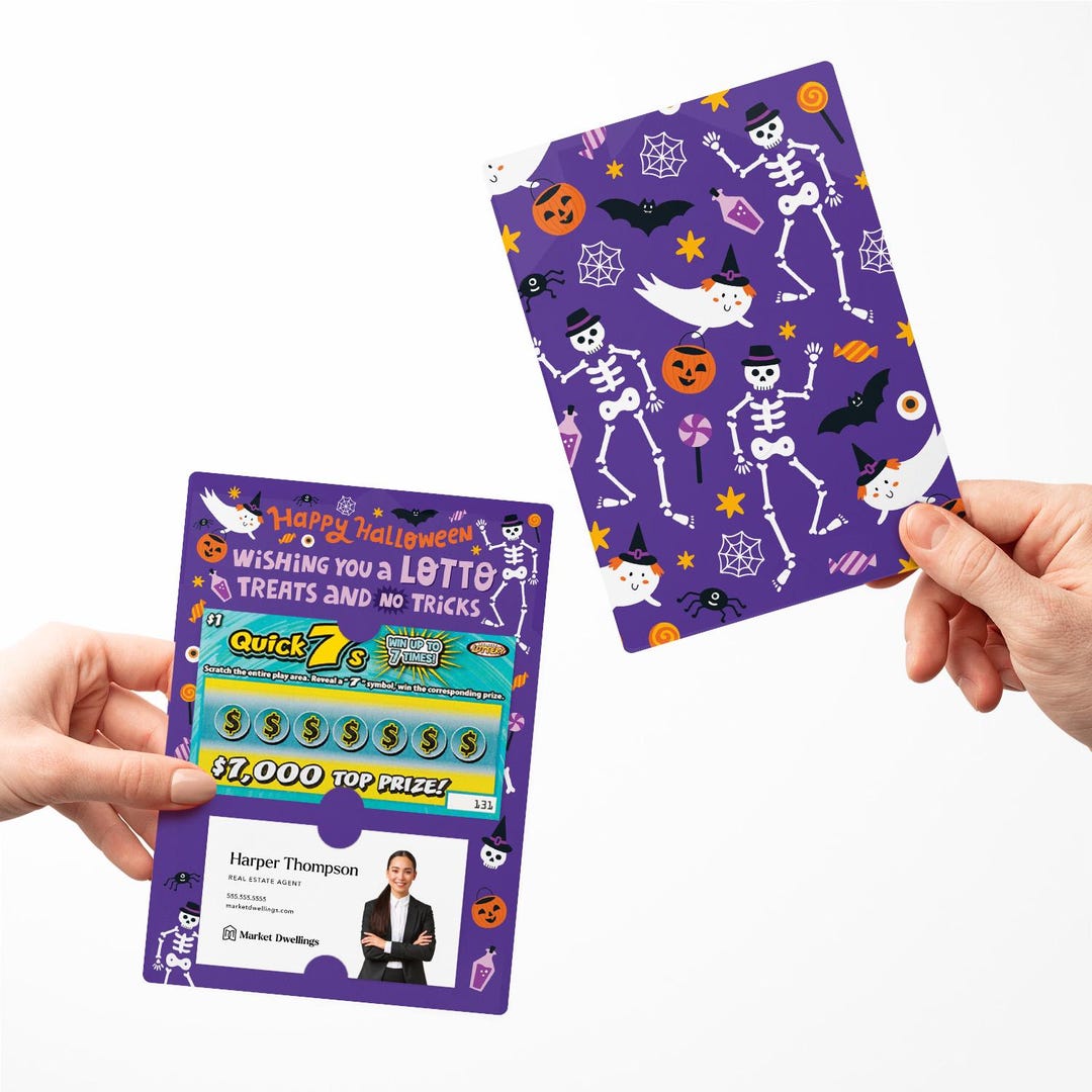 Happy Halloween Lotto Mailers W/ Envelopes | Lotto Pop by | Real Estate ...