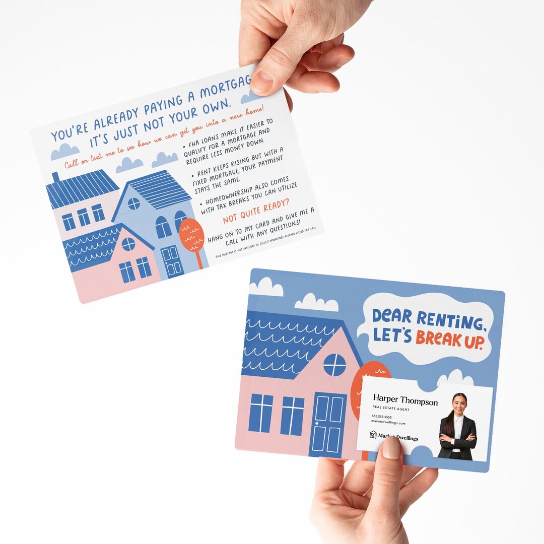 Set of Dear Renting, Let's Break Up. Mailers | Envelopes Included ...