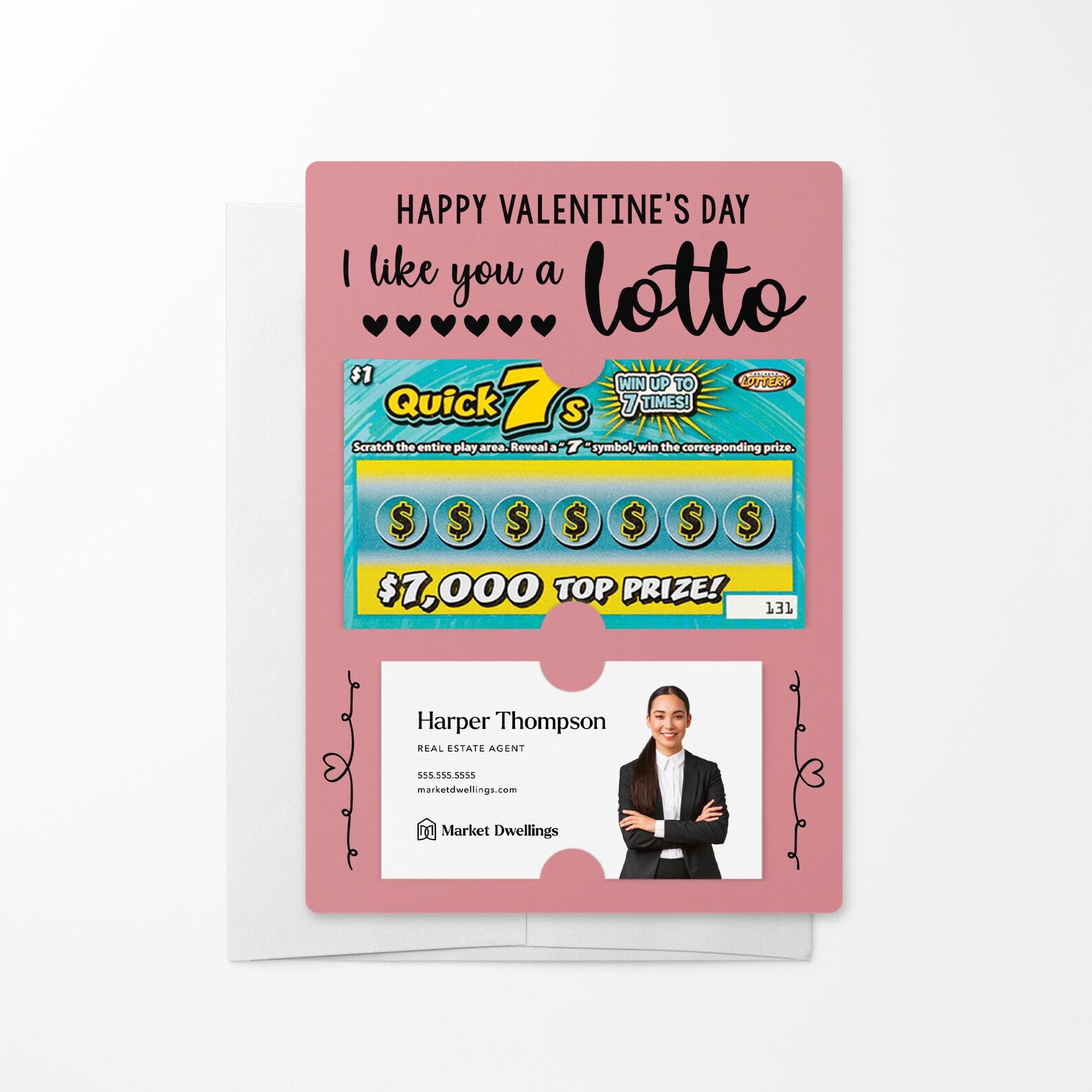 SET of I Like You A LOTTO Happy Valentine's Mailer W/ Envelope | Lotto ...