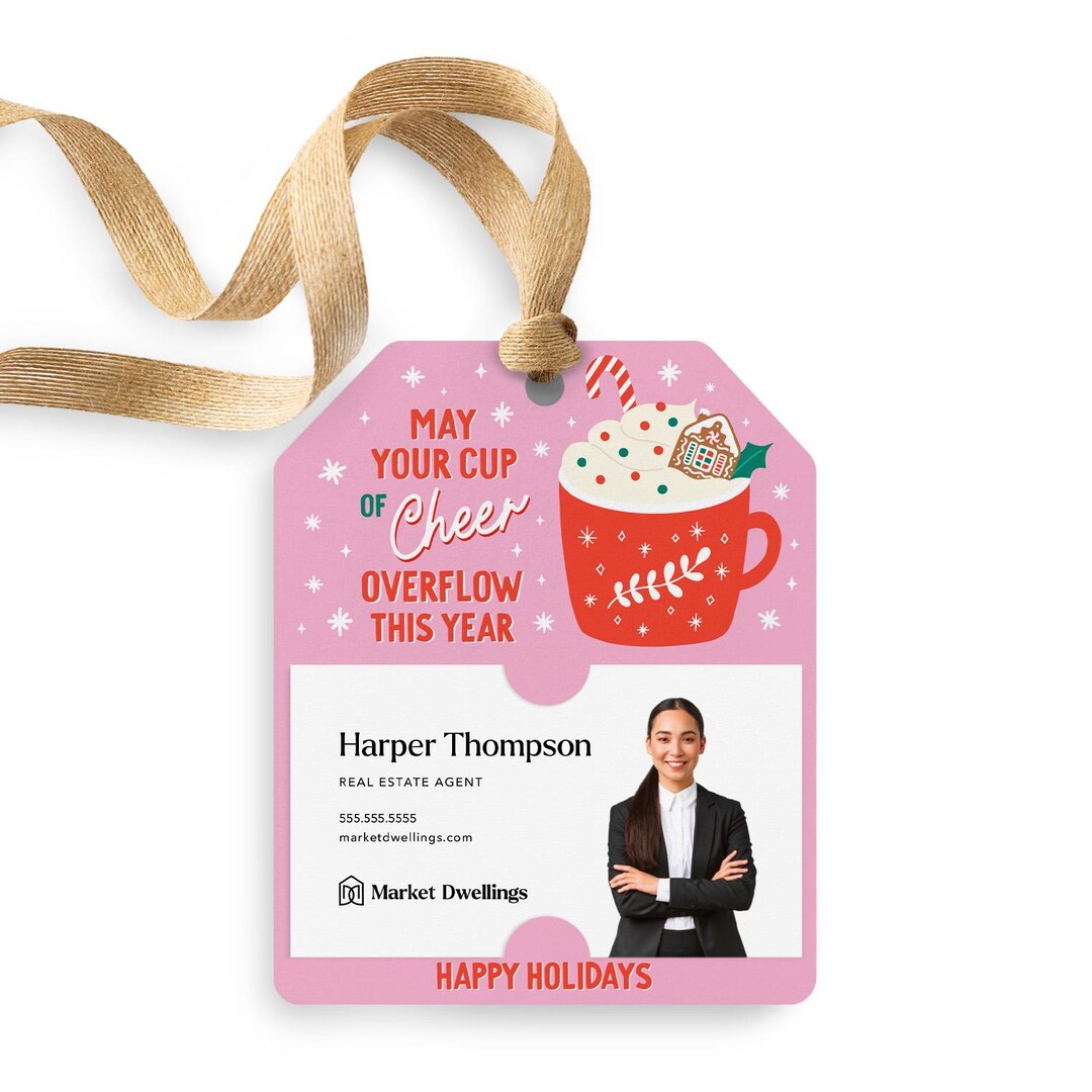 May Your Cup of Cheer Overflow This Year Gift Tags | Christmas ...