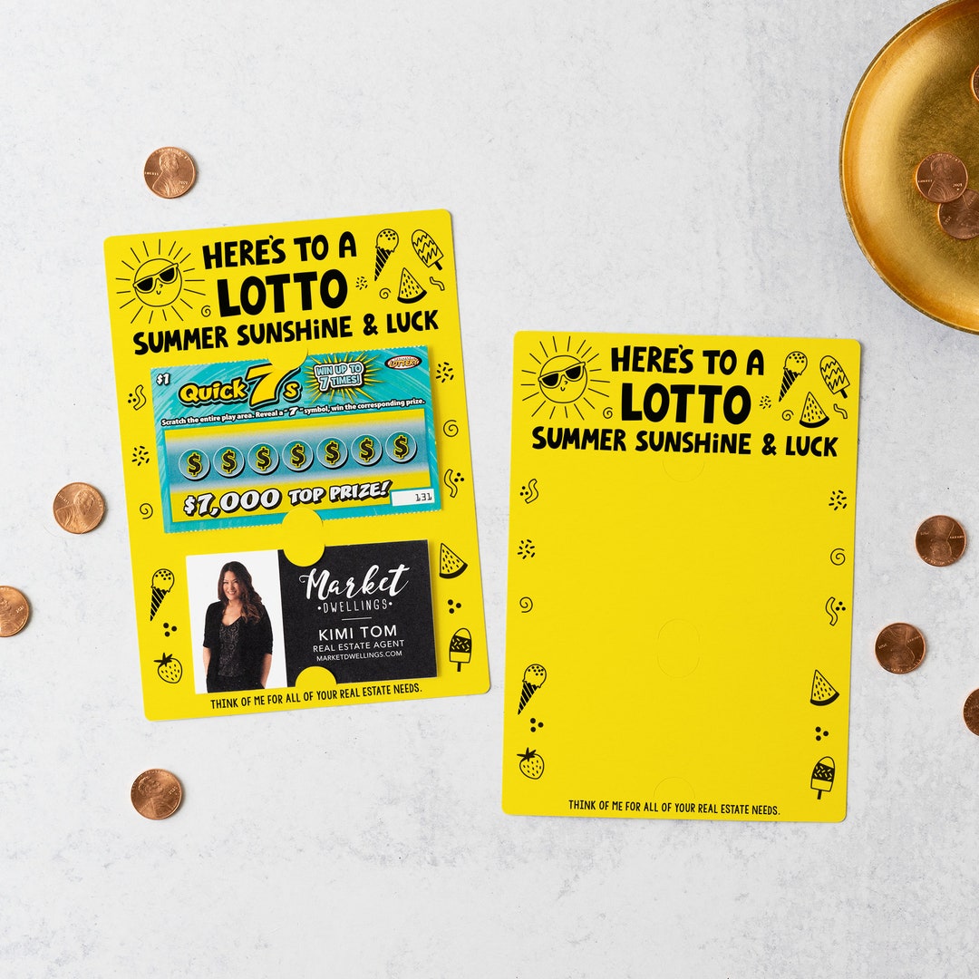 SET of Here's to a Lotto Summer Sunshine & Luck Real Estate Mailers W ...