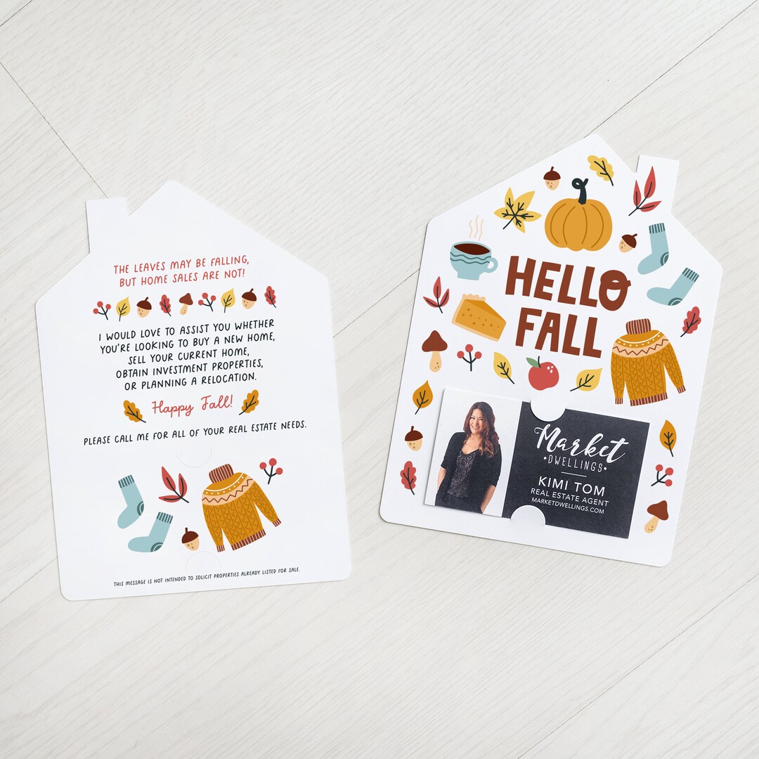 Set of Hello Fall Real Estate Mailers Envelopes Included Insert Your ...