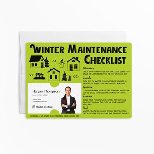 Set of Winter Maintenance Checklist Mailers | Winter Insurance Mortgage ...