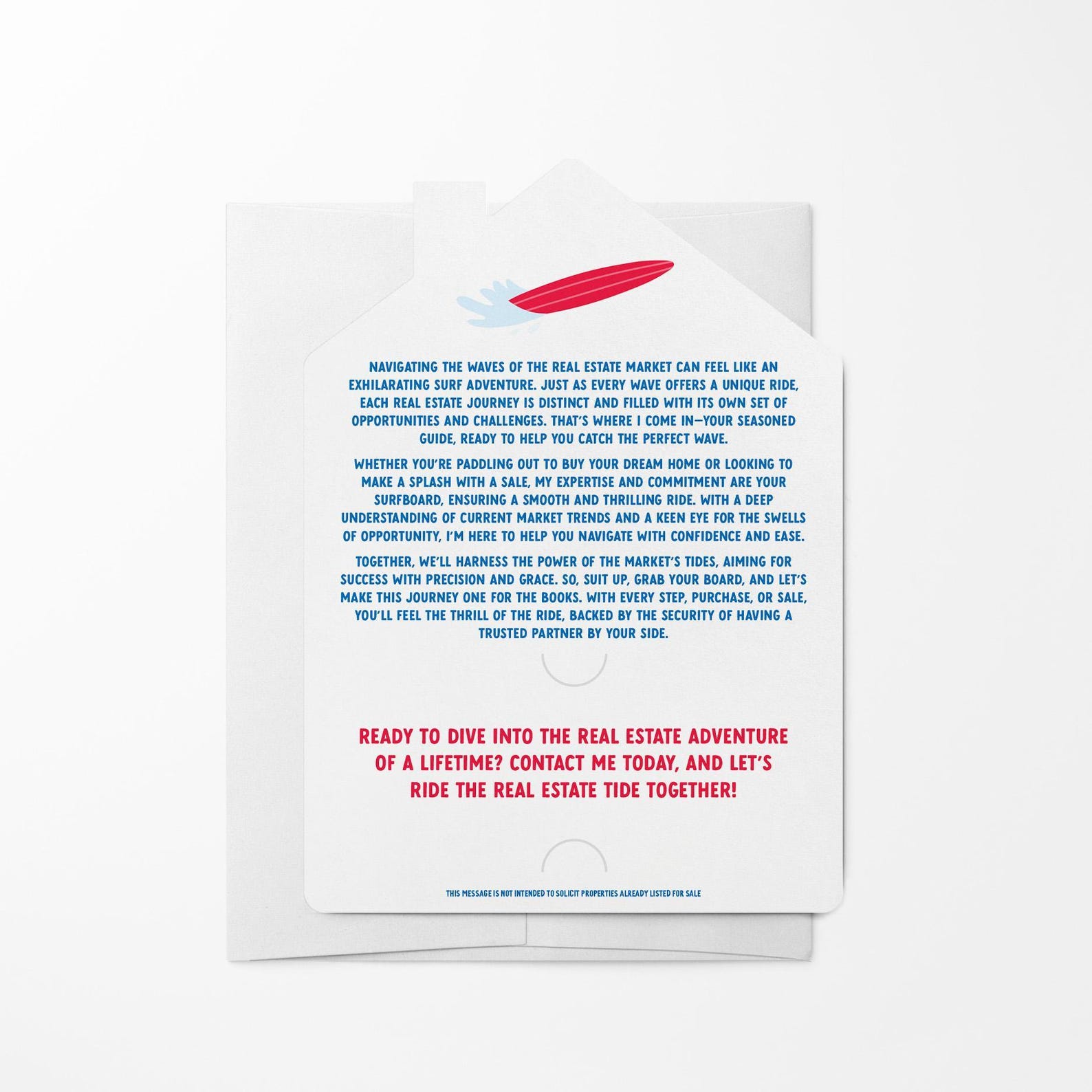 Set of Let's Ride the Real Estate Waves Together! Mailers | Envelopes ...
