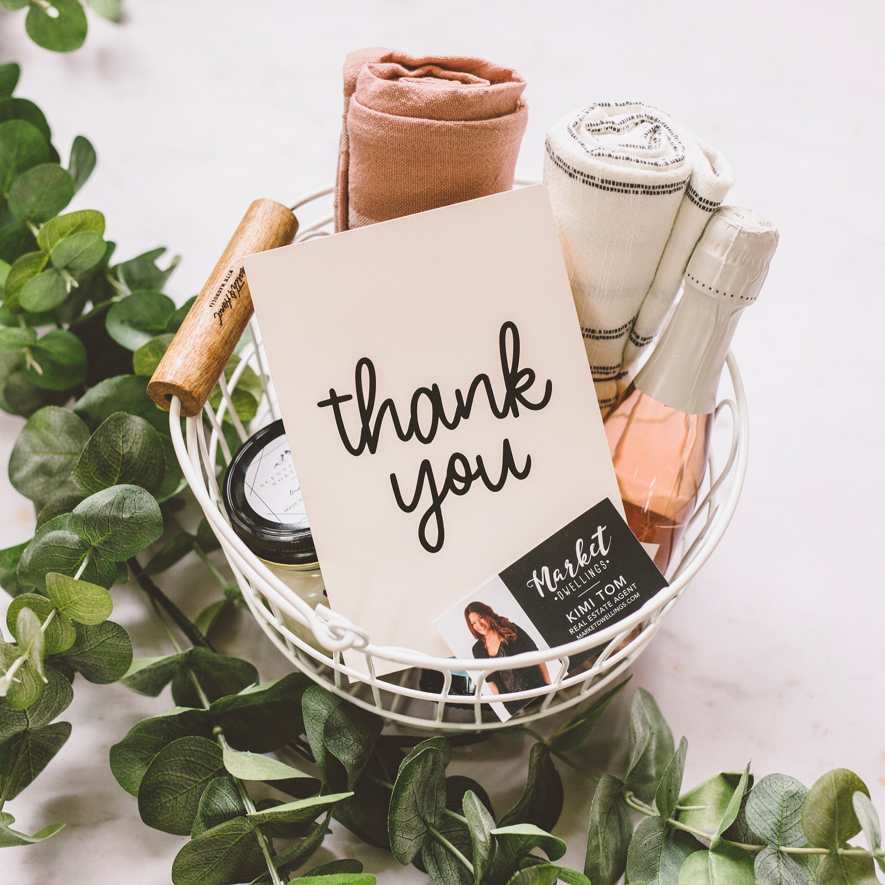 SET of Thank You Greeting Cards with Business Card Insert | Etsy