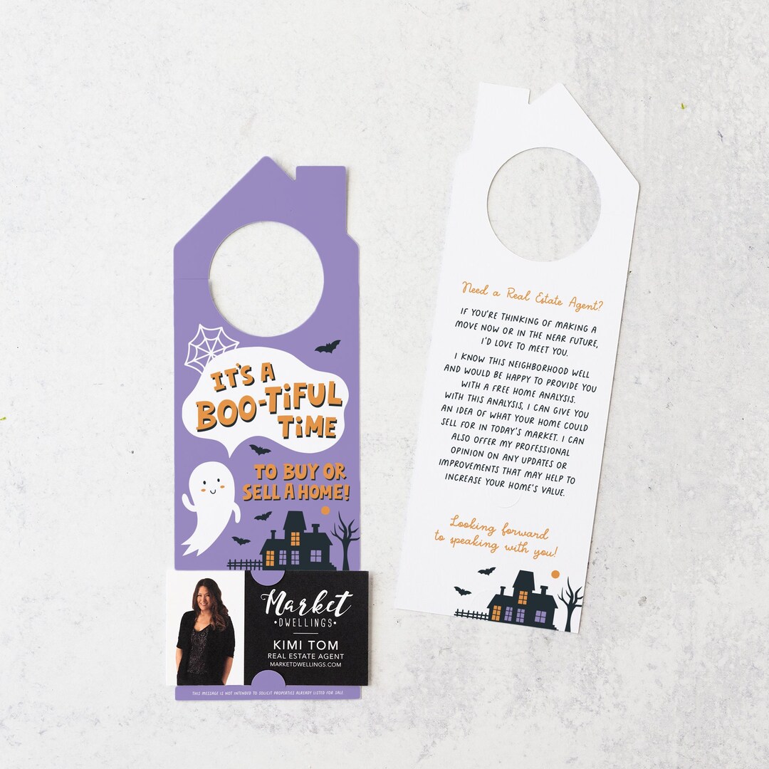 It's A Boo-tiful Time to Buy or Sell A Home Halloween Real Estate Door ...