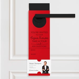 You're Invited to Our Open House Door Hanger Tags for Real Estate ...