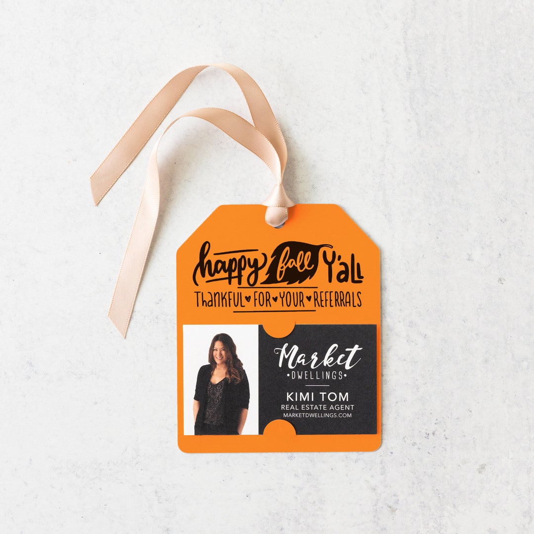 Happy Fall Y'all Gift Tags Real Estate Agent, Mortgage Gifts Insert ...