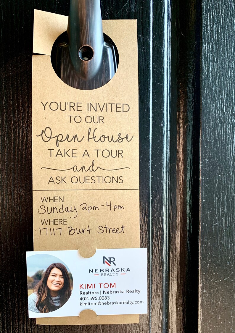 You're invited to our Open House Door Hanger Tags for Real | Etsy